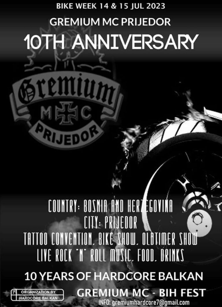 MC Gremium Prijedor - 10th anniversary - MK Freedom